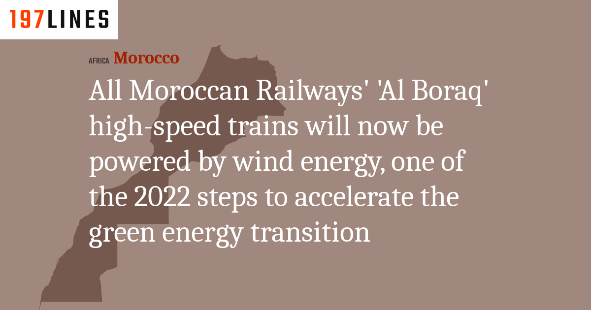 All Moroccan Railways' 'Al Boraq' high-speed trains will now be powered ...