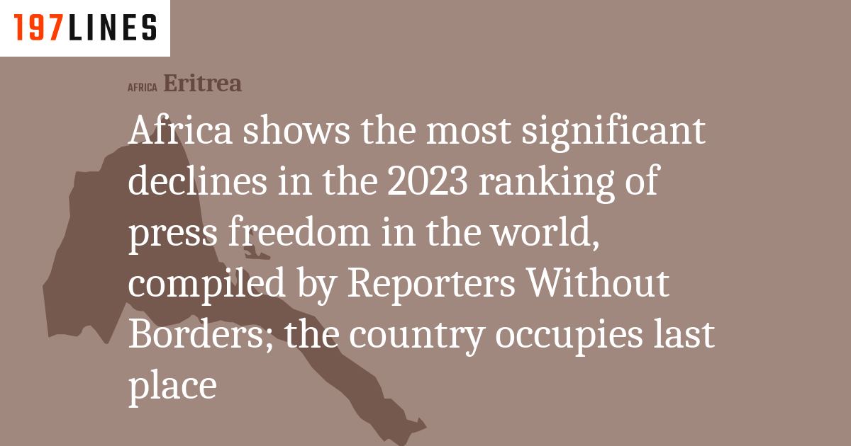 Africa shows the most significant declines in the 2023 ranking of press ...