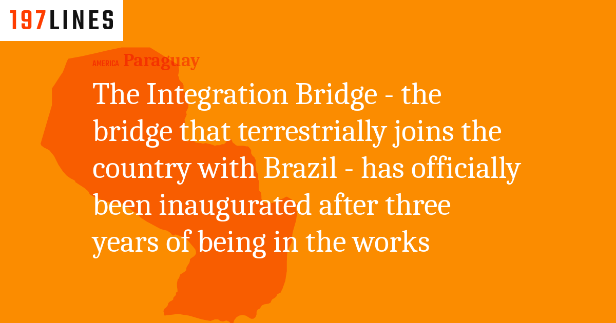 After three years of being in the works, the Integration Bridge - the ...