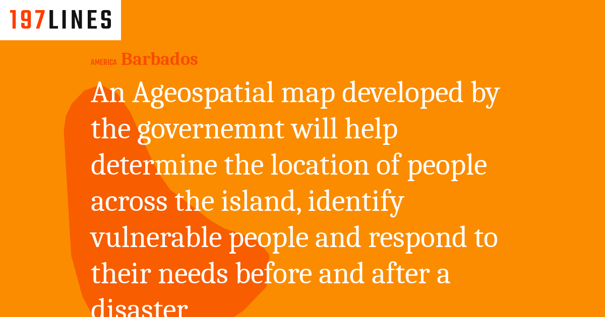The government has developed an Ageospatial map that will help ...