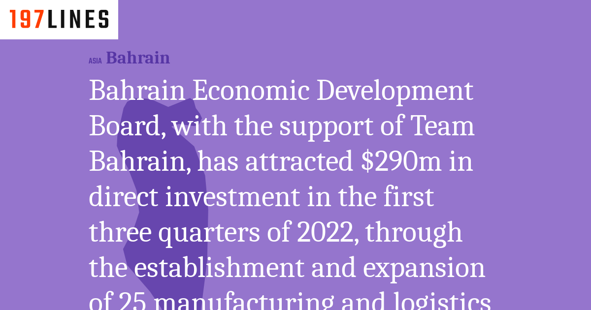 Bahrain Economic Development Board, with the support of Team Bahrain ...