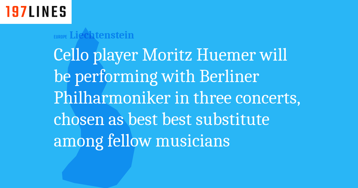 Cello player Moritz Huemer will be performing with Berliner ...
