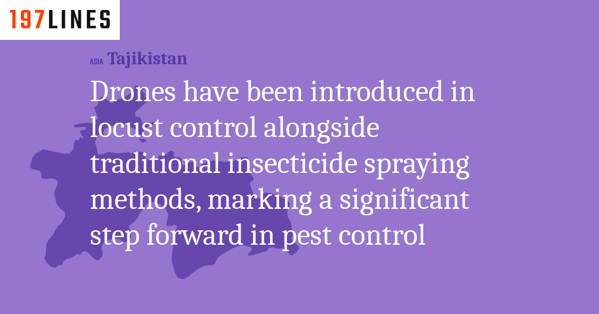 Drones have been introduced in locust control, marking a significant ...