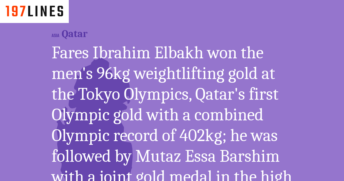 Fares Ibrahim Elbakh won the men's 96kg weightlifting gold at the Tokyo ...