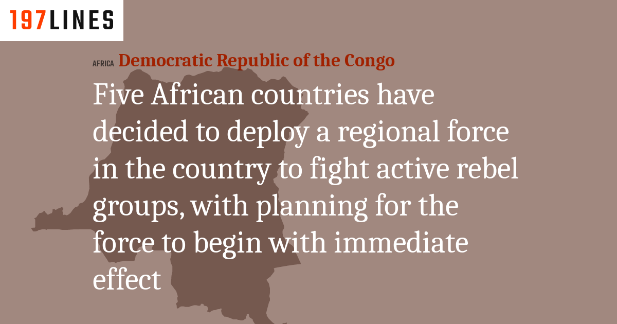 Five African countries have decided to deploy a regional force in the ...