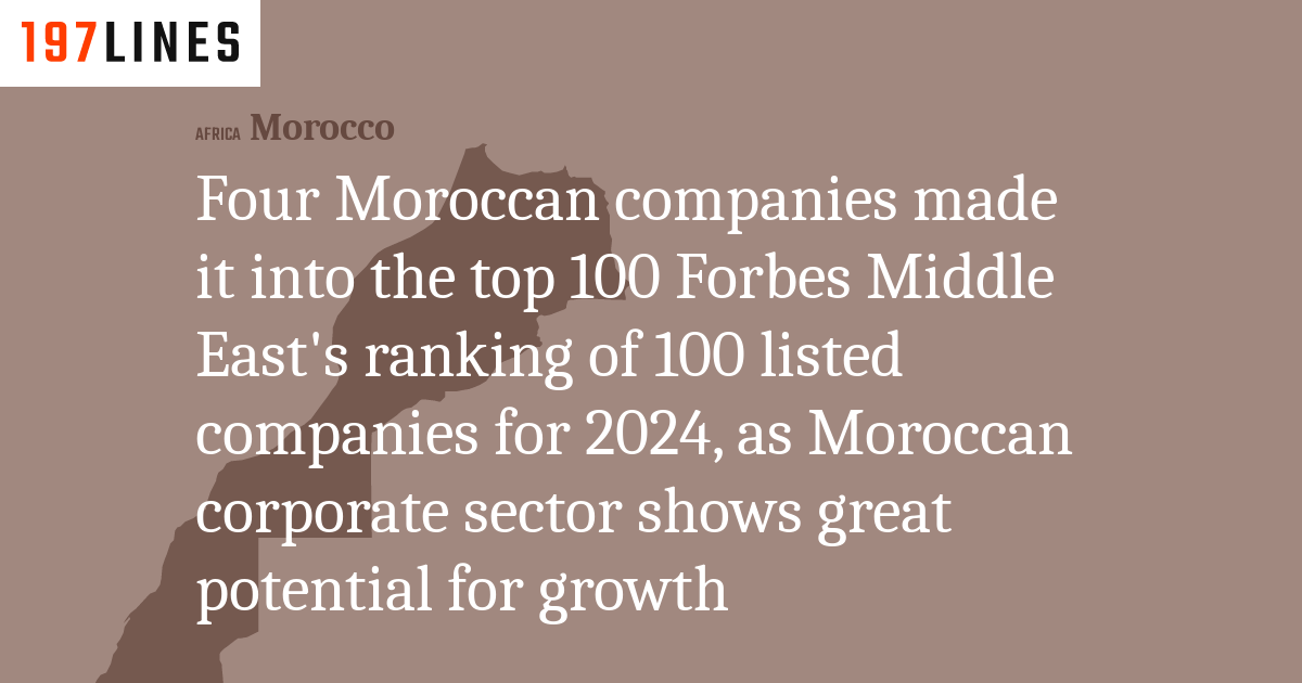 The Moroccan corporate sector has shown great potential for growth, as ...