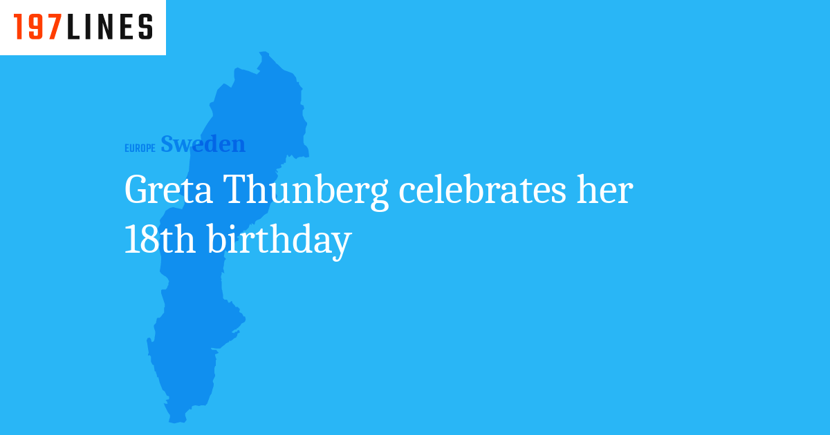 Greta Thunberg celebrates her 18th birthday - 197lines