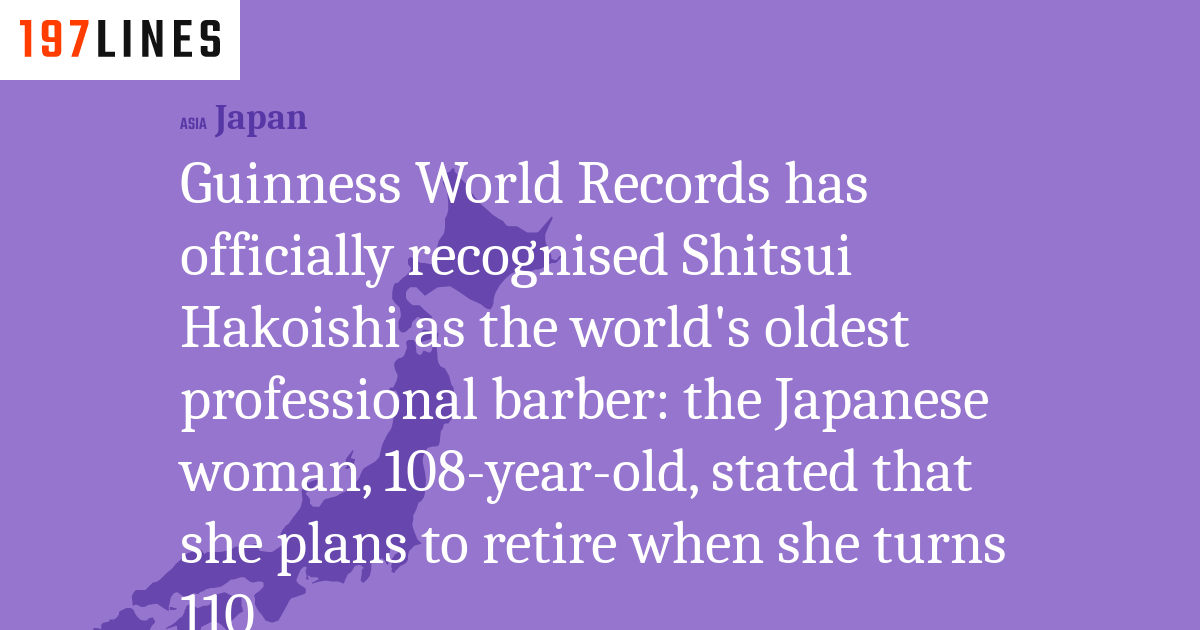 Guinness World Records has officially recognised a 108-year-old ...