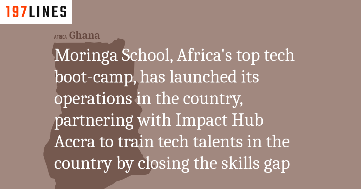 Moringa School, Africa's top tech boot-camp, has launched its ...