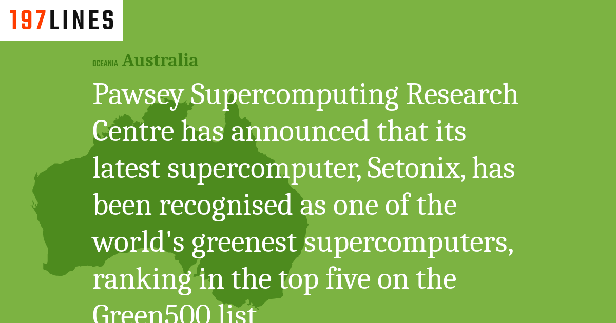 Pawsey Supercomputing Research Centre has announced that its latest ...