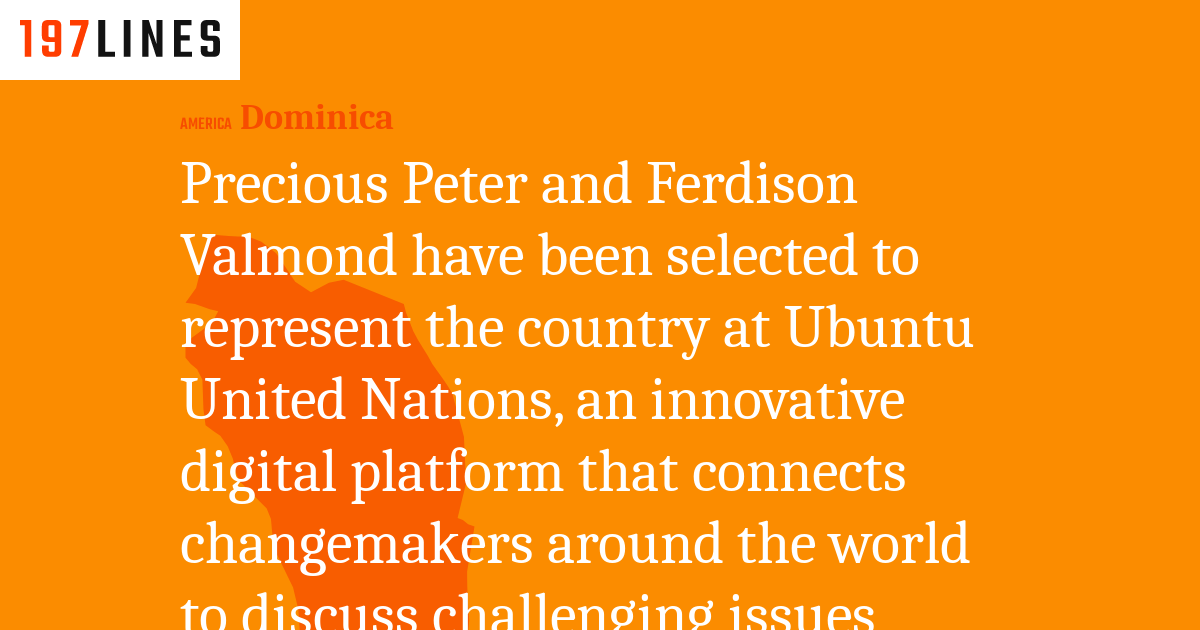 Precious Peter and Ferdison Valmond have been selected to represent the ...