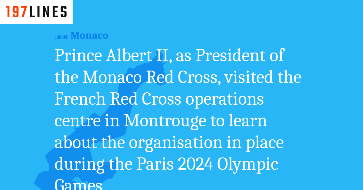 Prince Albert II, President of the Monaco Red Cross, visited the French ...