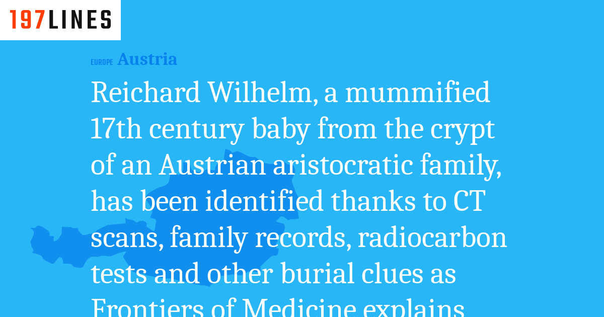 Reichard Wilhelm, a mummified 17th century baby from the crypt of an ...