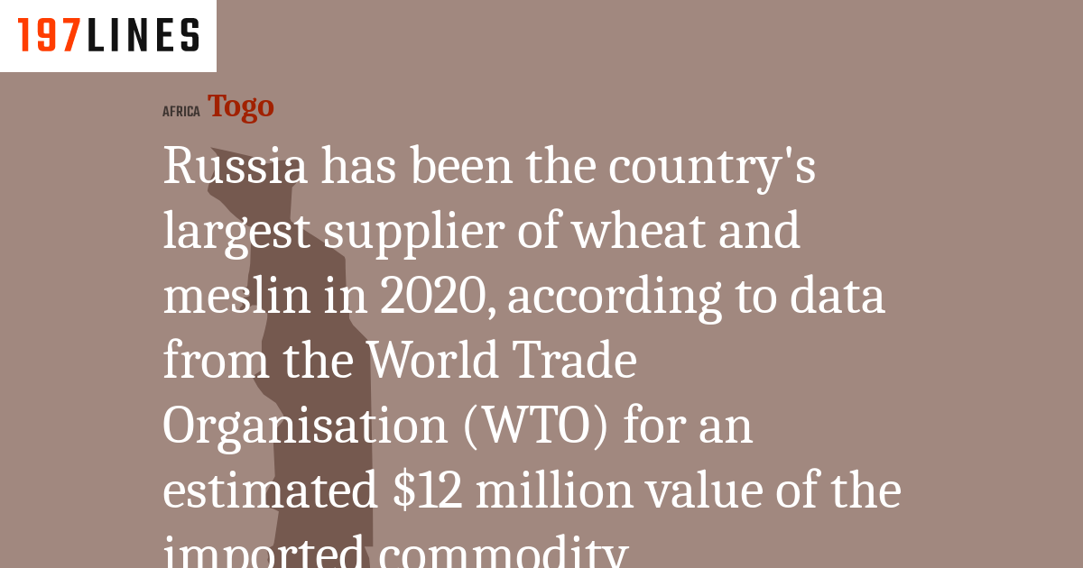 Russia has been the country's largest supplier of wheat and meslin in ...