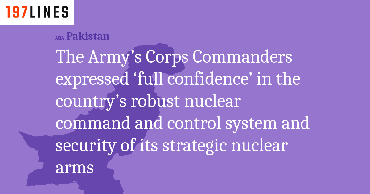 The Army’s Corps Commanders expressed ‘full confidence’ in the country ...