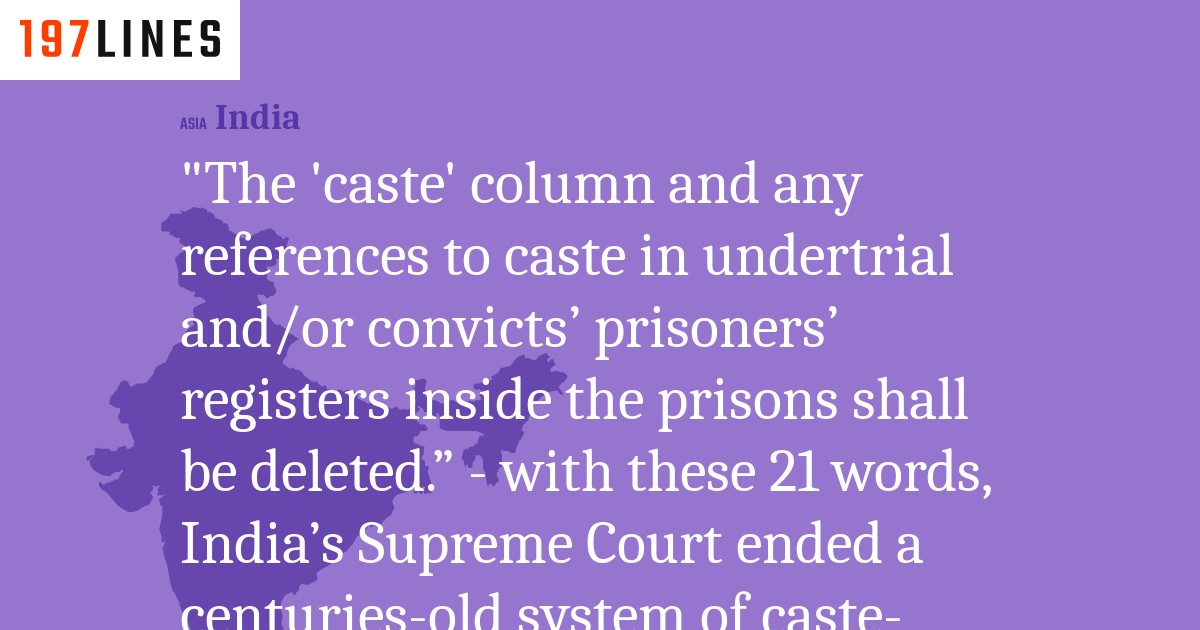 "The 'caste' column and any references to caste in undertrial and/or ...