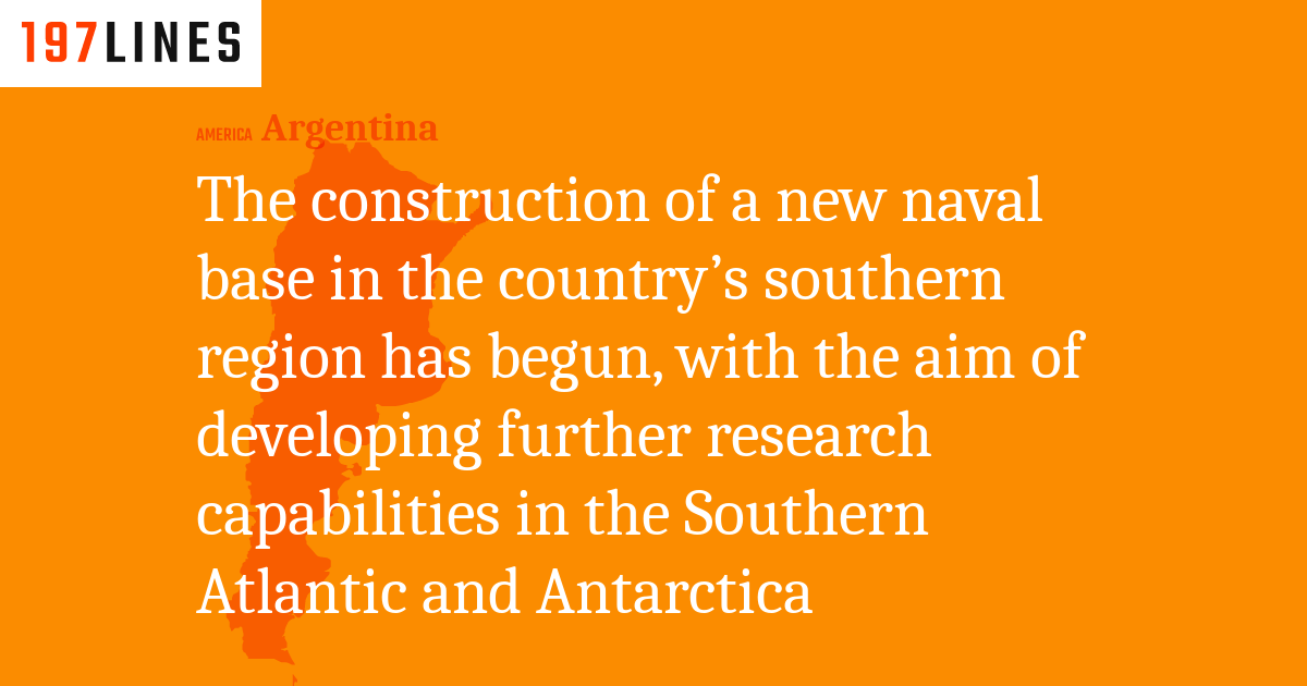 The construction of a new naval base in the country’s southern region ...
