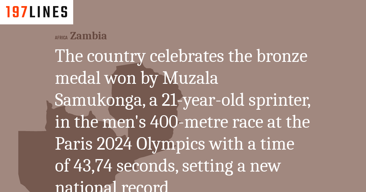 The country bronze medal with the victory of Muzala Samukonga, a 21 ...
