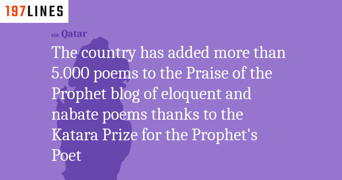 The country has added more than 5.000 poems to the Praise of the ...