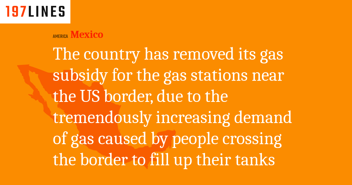 The country has removed its gas subsidy for the gas stations near the ...