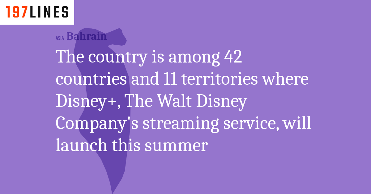 The country is among 42 countries and 11 territories where Disney+, The ...