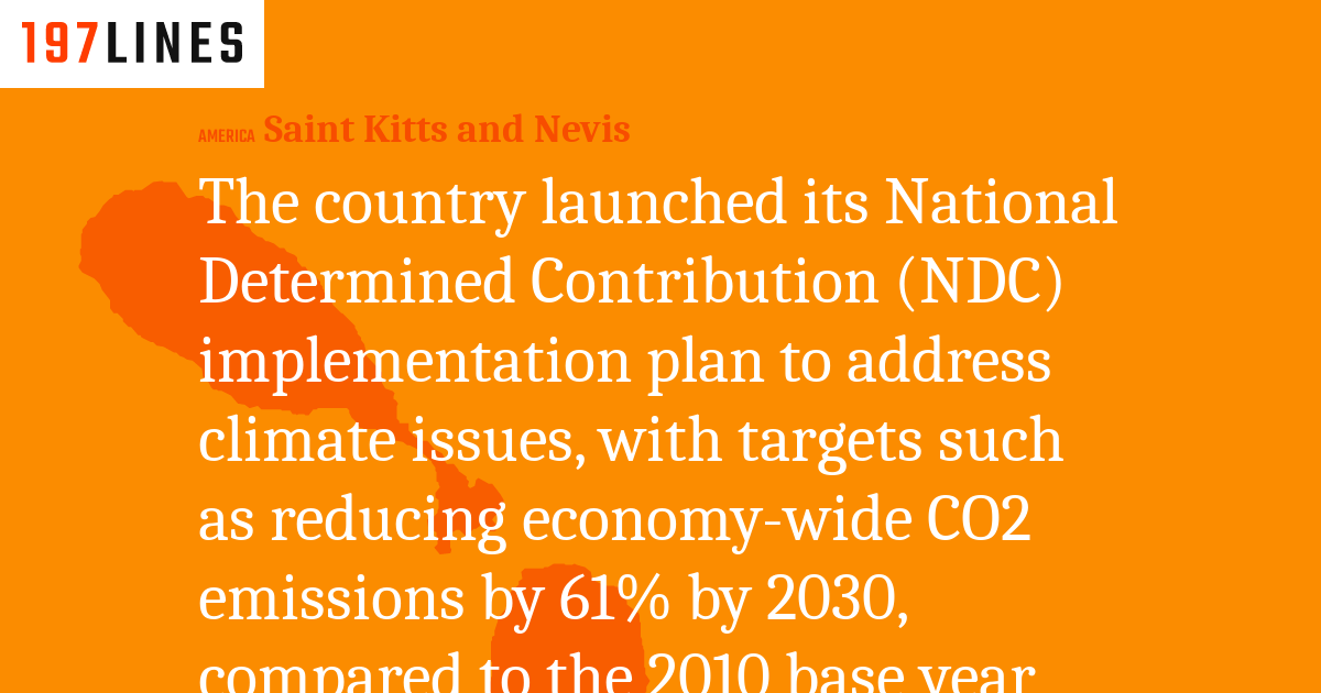 The country launched its National Determined Contribution (NDC ...