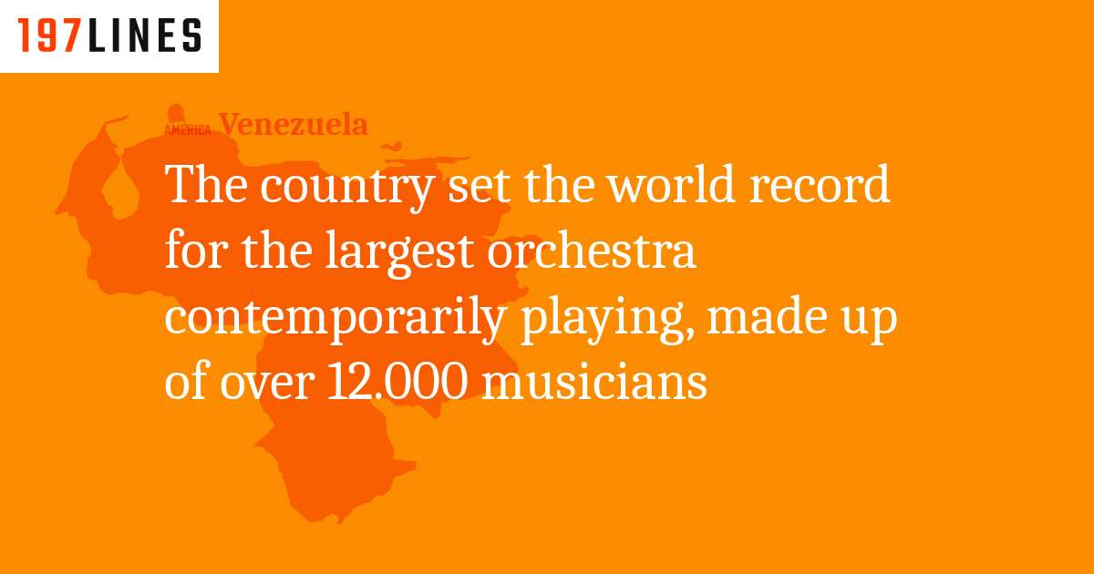 The country set the world record for the largest orchestra ...