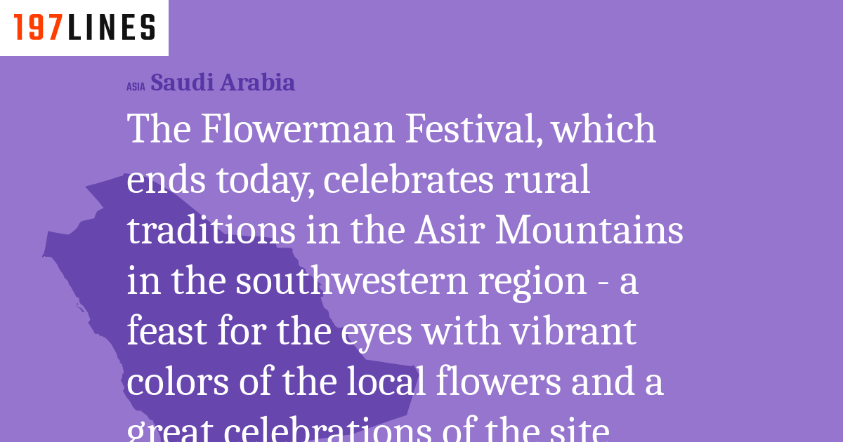 The Flowerman Festival, which ends today, celebrates rural traditions ...