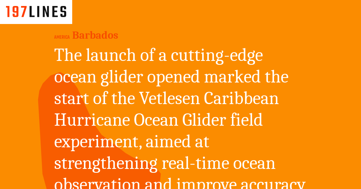 The launch of a cutting-edge ocean glider marked the start of the ...