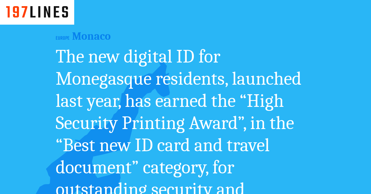The new digital ID for Monegasque residents, launched last year, has ...