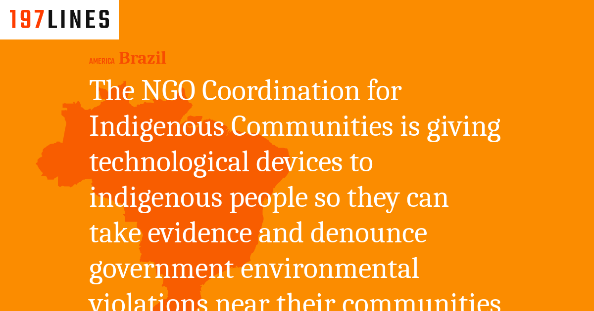 The NGO Coordination for Indigenous Communities is giving technological ...