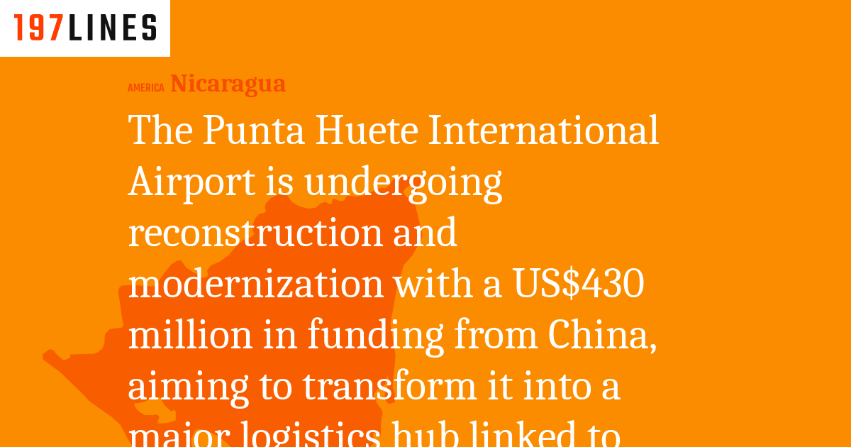 The Punta Huete International Airport is undergoing reconstruction and ...