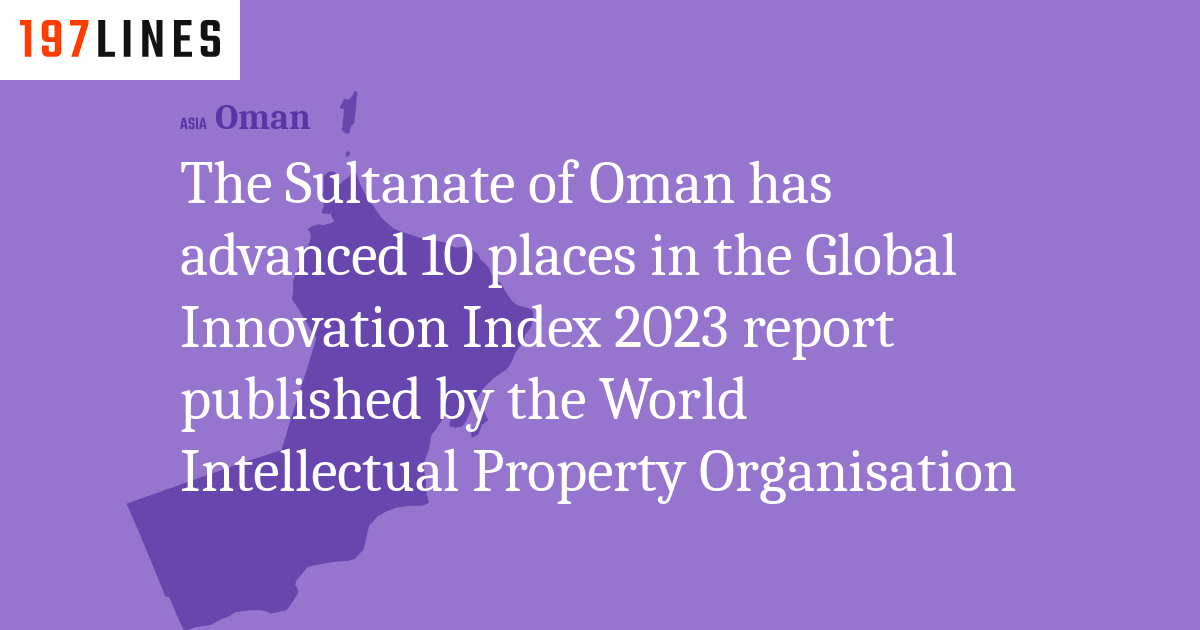 The Sultanate of Oman has advanced 10 places in the Global Innovation ...