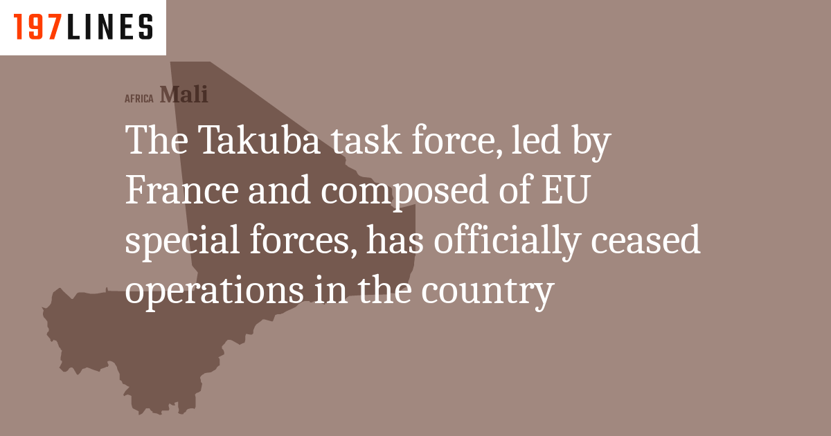 The Takuba task force, led by France and composed of EU special forces ...