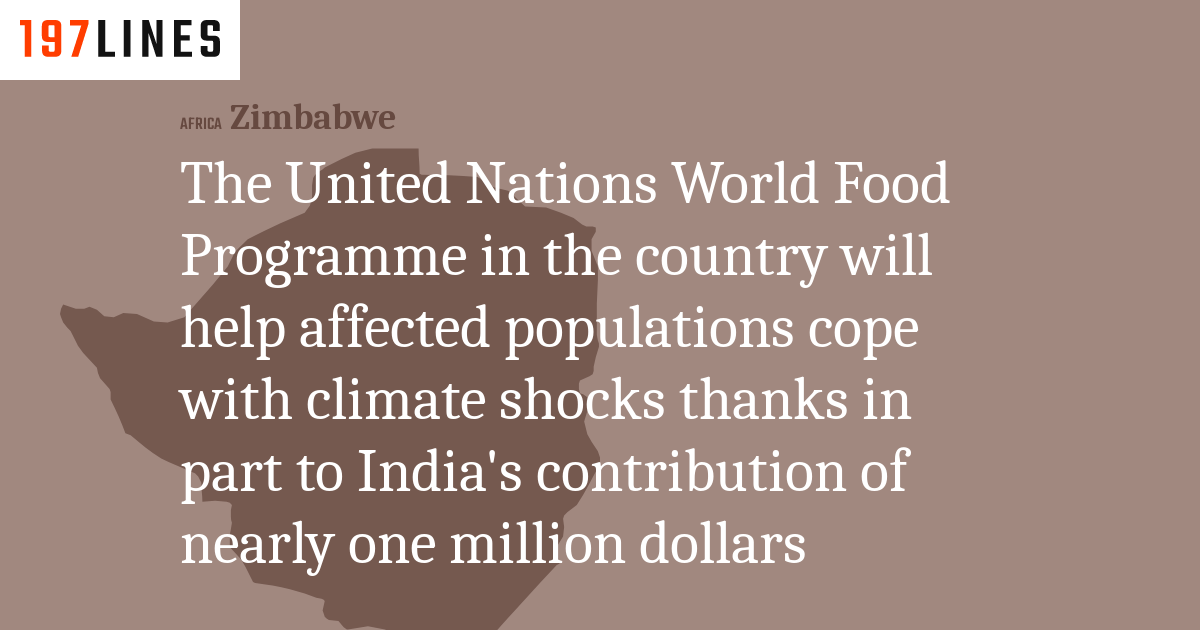 The United Nations World Food Programme in the country will help ...
