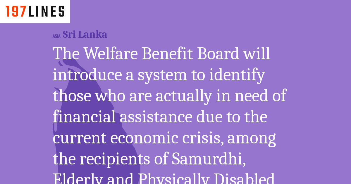 The Welfare Benefit Board will introduce a system to identify those who ...