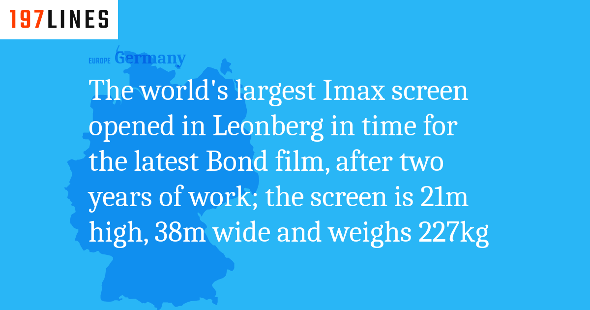 The world's largest Imax screen opened in Leonberg in time for the ...