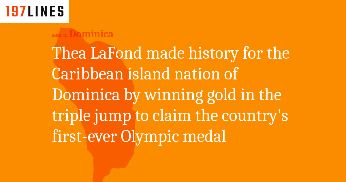 Thea LaFond made history for the Caribbean island nation of Dominica by ...