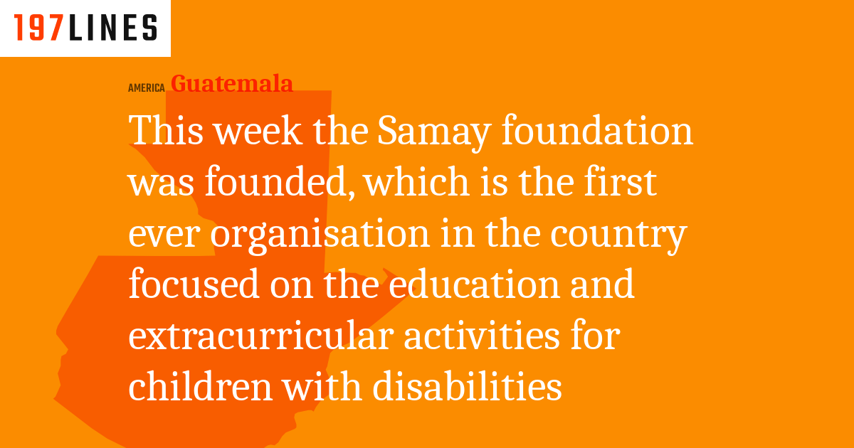 This week the Samay foundation was founded, which is the first ever ...