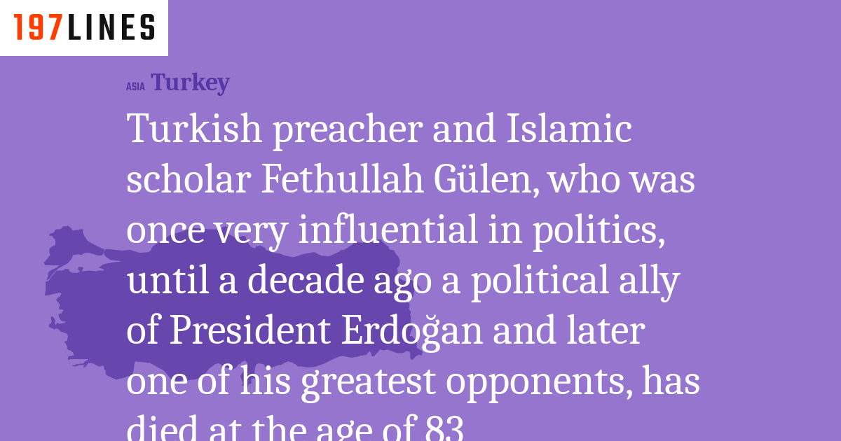Turkish preacher and Islamic scholar Fethullah Gülen, who was once very ...