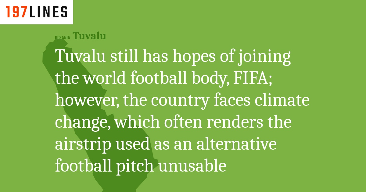 Tuvalu still has hopes of joining the world football body, FIFA ...