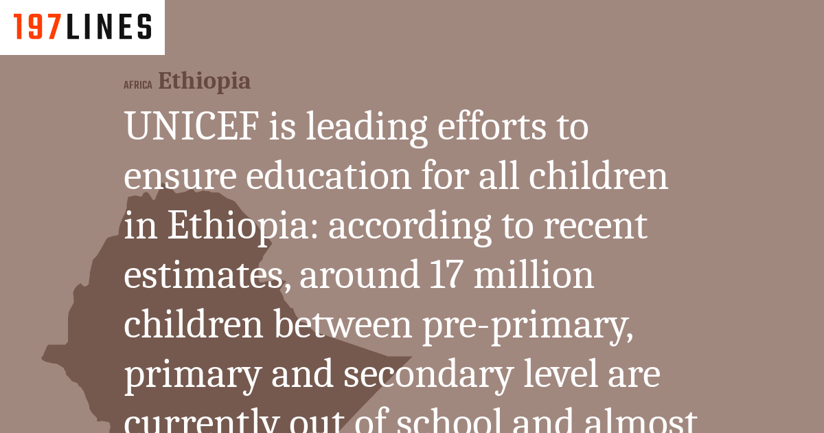 UNICEF is leading efforts to ensure education for all children in ...