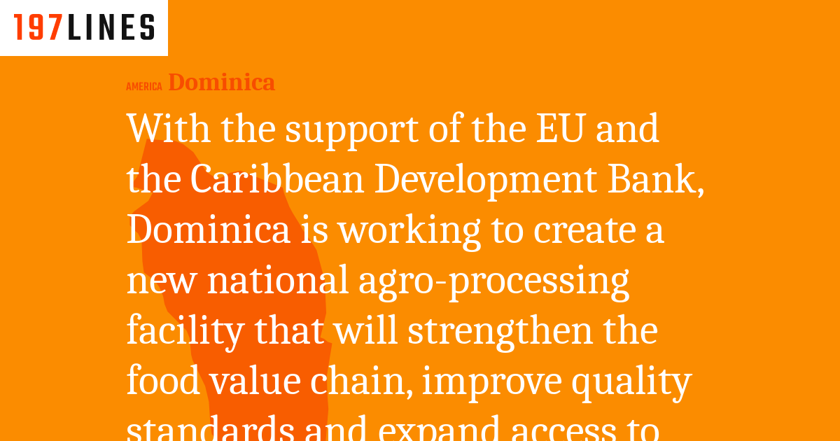 With the support of the EU and the Caribbean Development Bank, Dominica ...